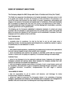 Code of Conduct and Ethics | Ginebra